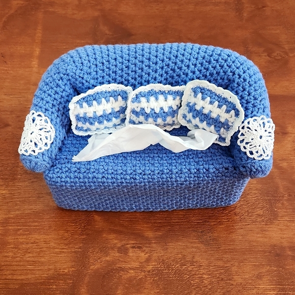 Hand Made | Other | Crotcheted Couch Tissue Box Cover | Poshmark